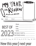 2023 Year in Review Printable for Kids - Fun Loving Families