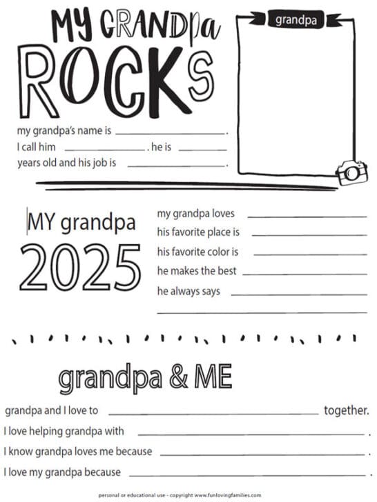 Father's Day Questionnaire Printable 2025: Free Download