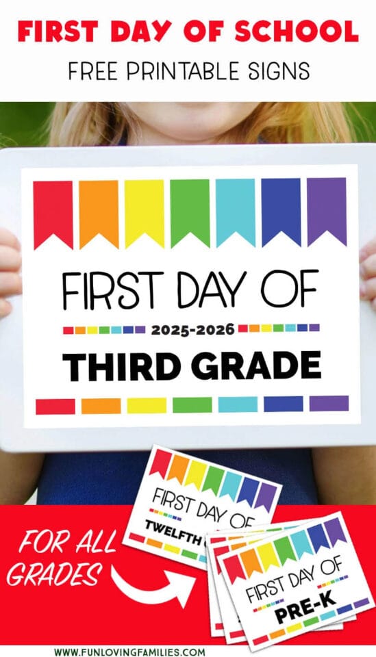 First Day of School Signs 2025-2026: Free Printables for All Grades