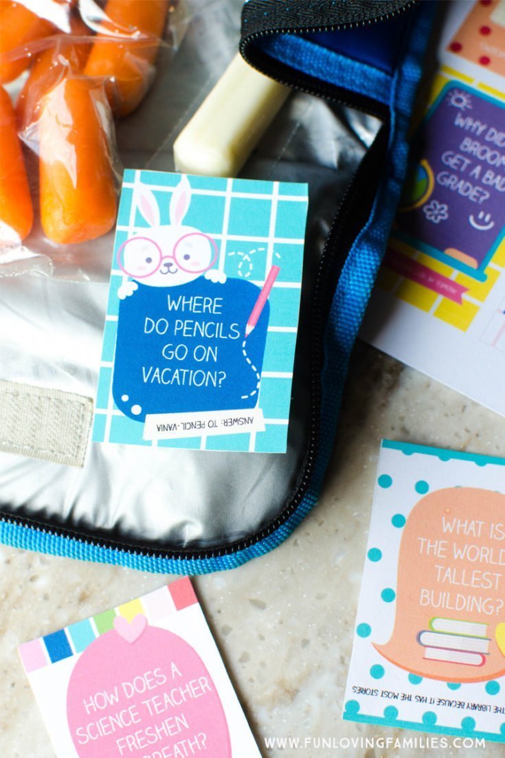 Back to School Jokes (Plus Free Printable Lunch Box Notes) - Fun Loving ...