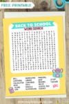 Back to School Word Search - Fun Loving Families