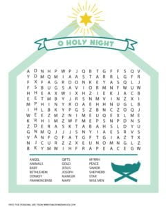 Nativity Word Search Printable - Fun Loving Families