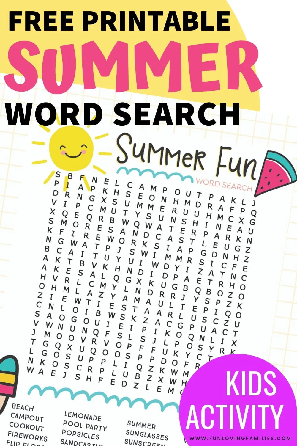 Summer Word Search Free Printable Worksheet For Kids Summer Word Summer Word Search Free Printable Worksheet For Kids Summer Word