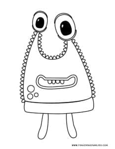 Monster Coloring Pages: 4 Cute and Silly Monsters for Kids (Free ...