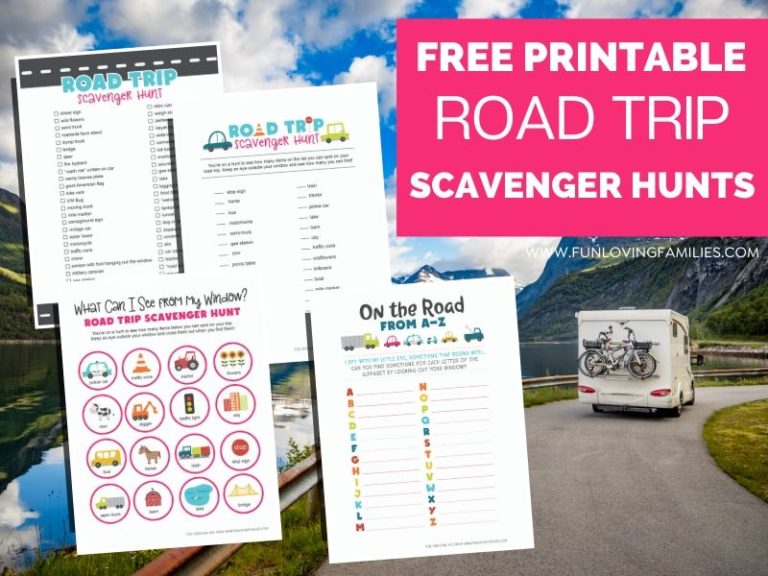 Road Trip Scavenger Hunt: Free Printable Lists for Kids - Fun Loving ...