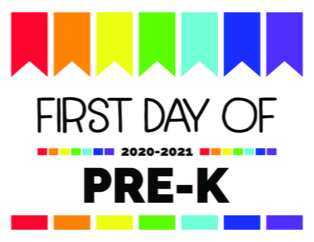 Party D cor First Day Of Pre k Sign First Day Of School Sign Pre K 