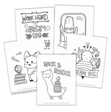 Printable Back to School Coloring Pages - Fun Loving Families