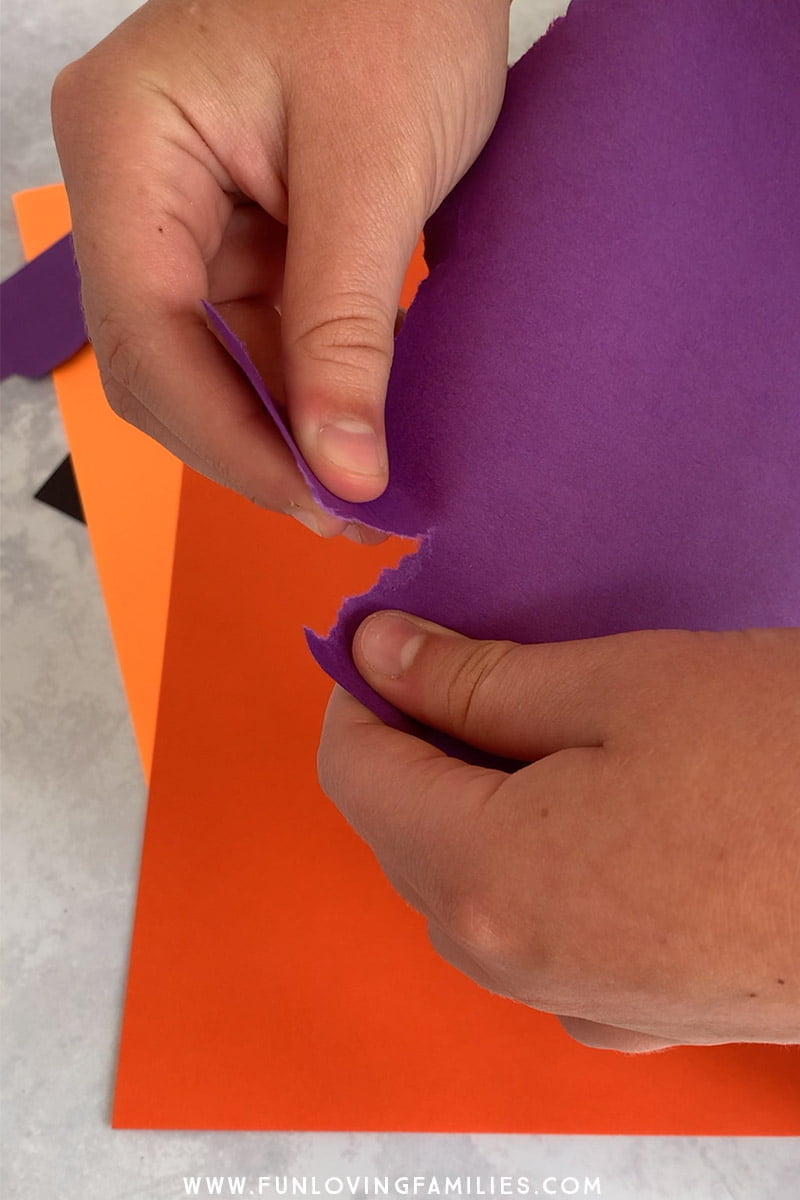 Torn Paper Halloween Art for Kids - Fun Loving Families