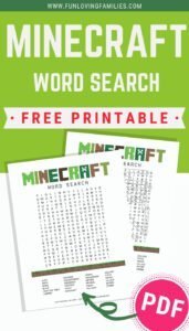 Minecraft Word Search - Fun Loving Families