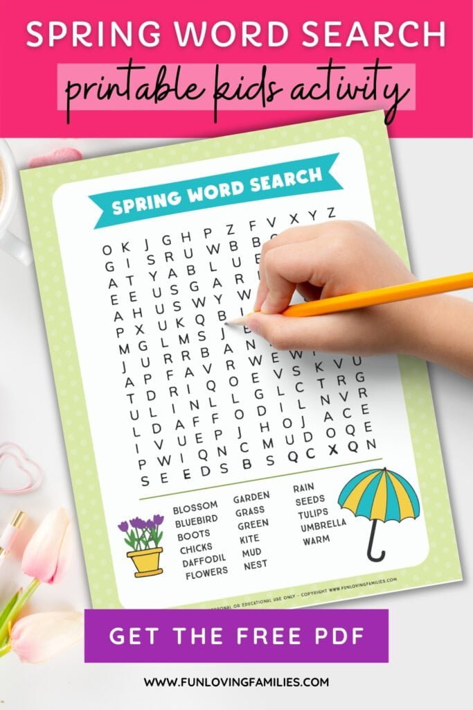 Spring Word Search: Free Printable Activity Sheet for Kids - Fun Loving ...