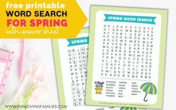 Spring Word Search: Free Printable Activity Sheet for Kids - Fun Loving ...