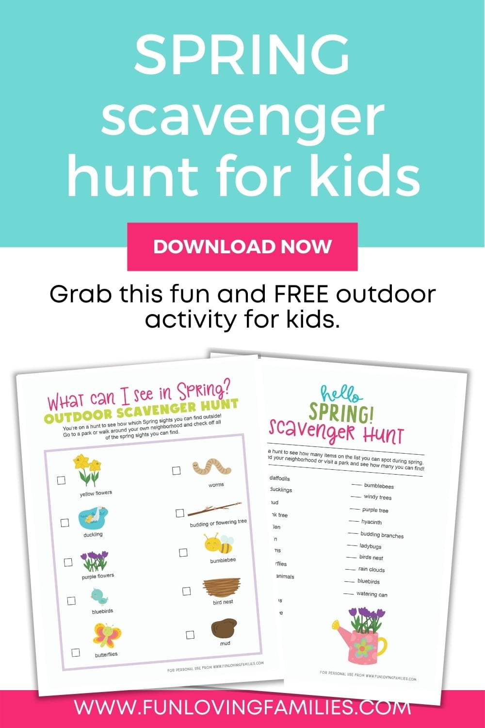 Spring Scavenger Hunt Printable - Fun Loving Families