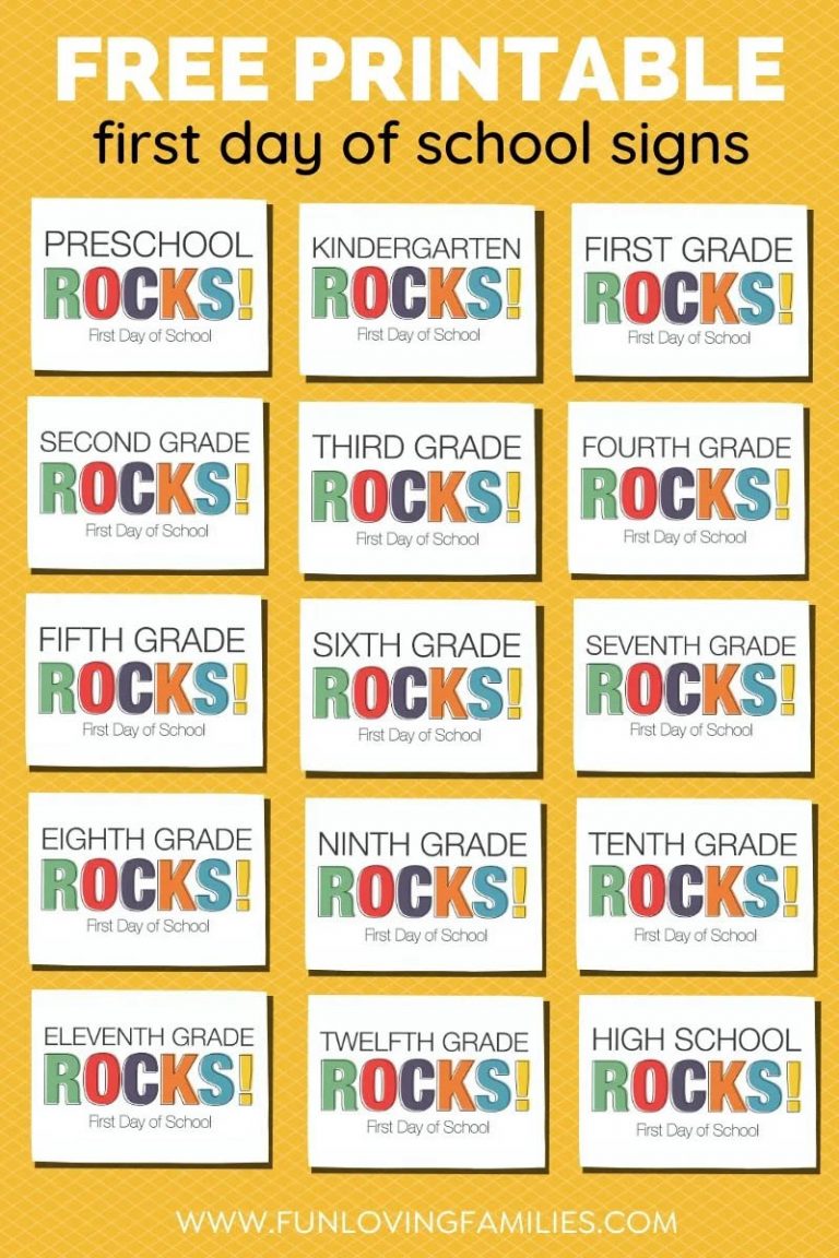 First Day of School Signs 2026-2027: Free Printables for All Grades