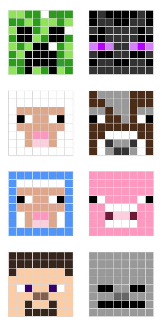 25 Minecraft Perler Bead Patterns, Designs and Ideas